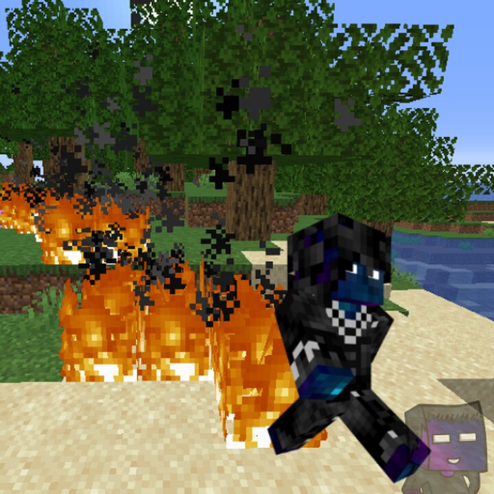 Fire Behind Me Minecraft Data Pack