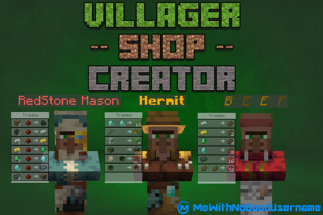 Villager Shop Creator [Ver 3.1] now in 1.19! Minecraft Data Pack