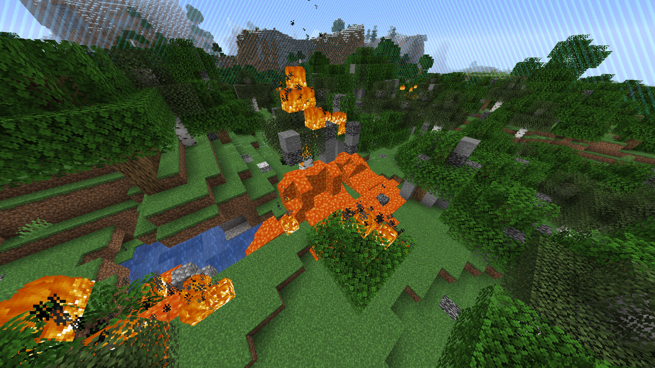 Minecraft but columns of blocks randomly flip! Minecraft Data Pack