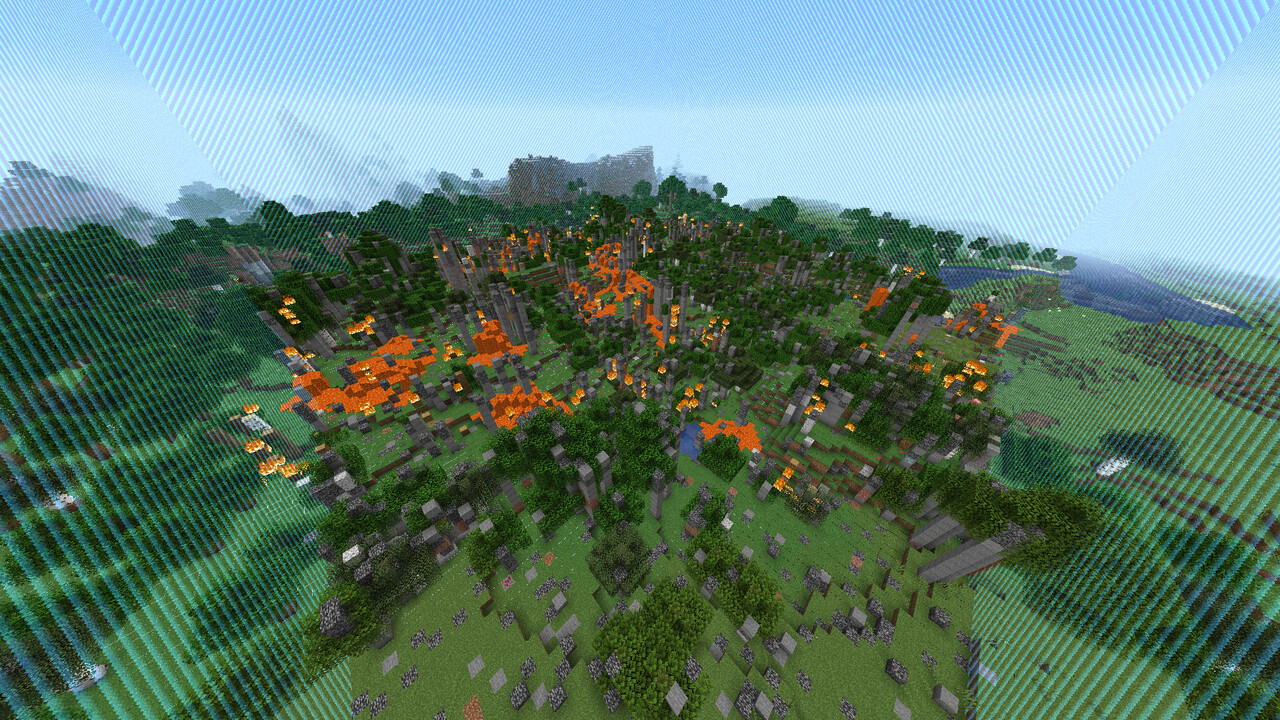 Minecraft but columns of blocks randomly flip! Minecraft Data Pack