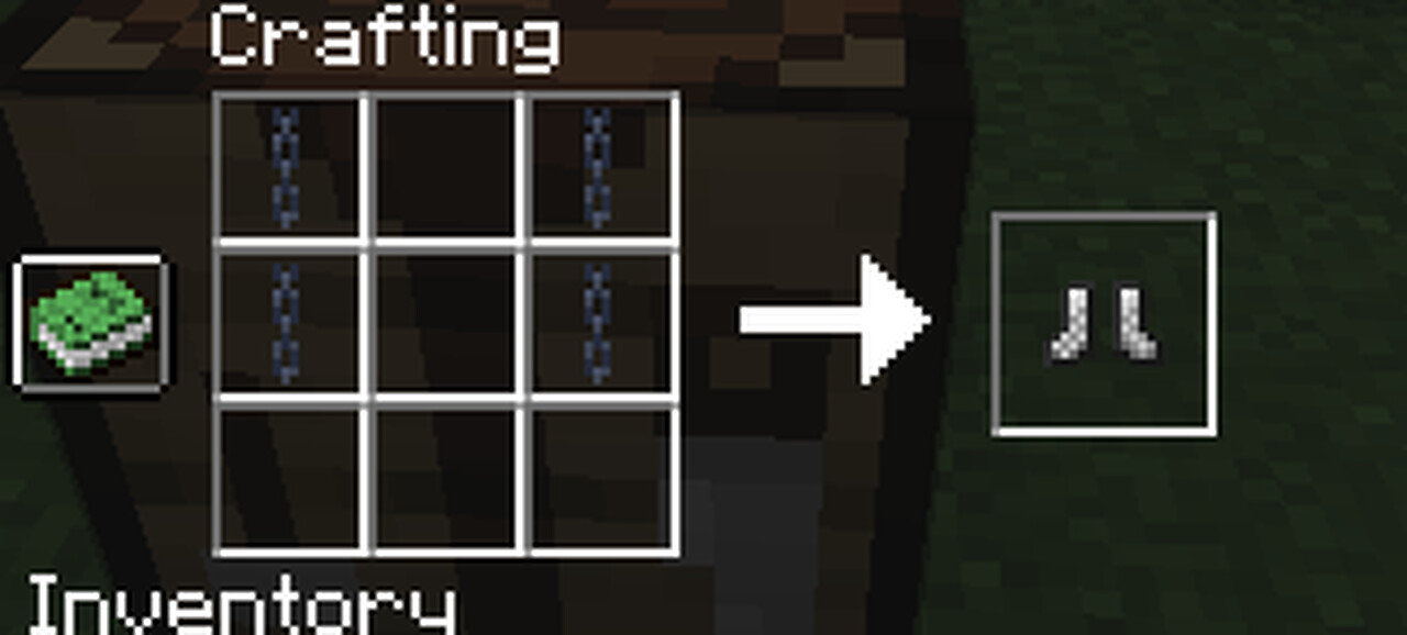 Craftable chainmail armor Minecraft Data Pack