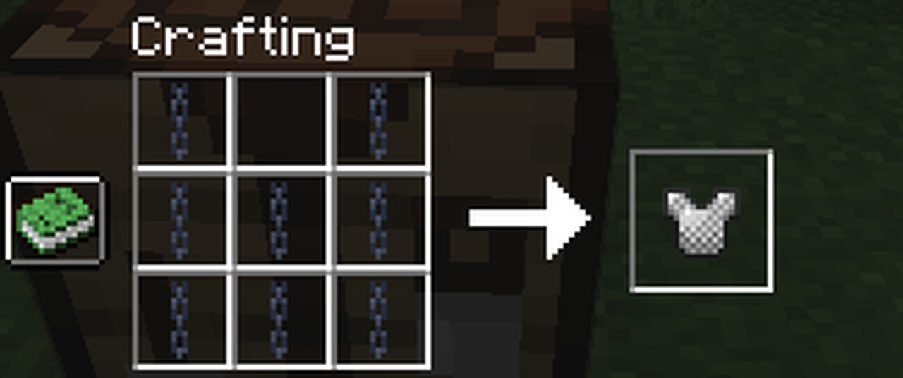 Craftable chainmail armor Minecraft Data Pack