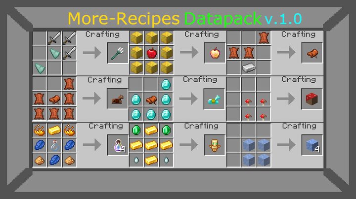 More Recipes Minecraft Data Pack