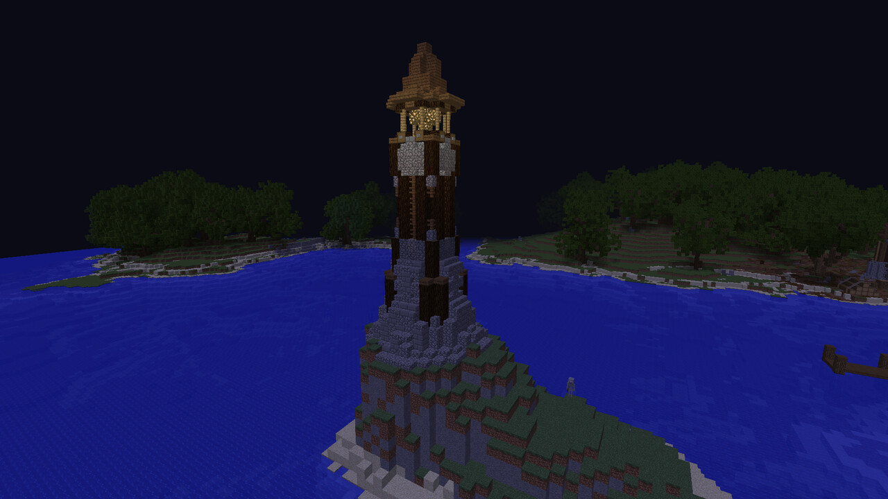 Lighthouse on the coast (schematic) Minecraft Map