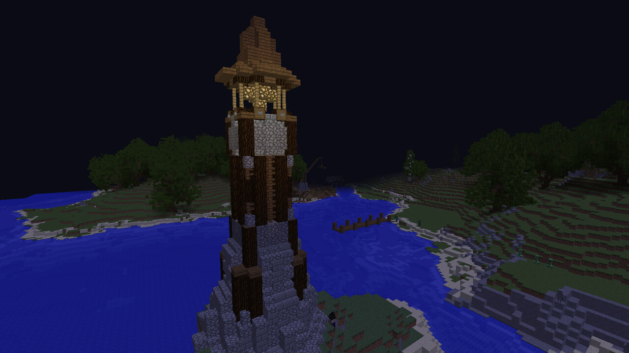 Lighthouse on the coast (schematic) Minecraft Map