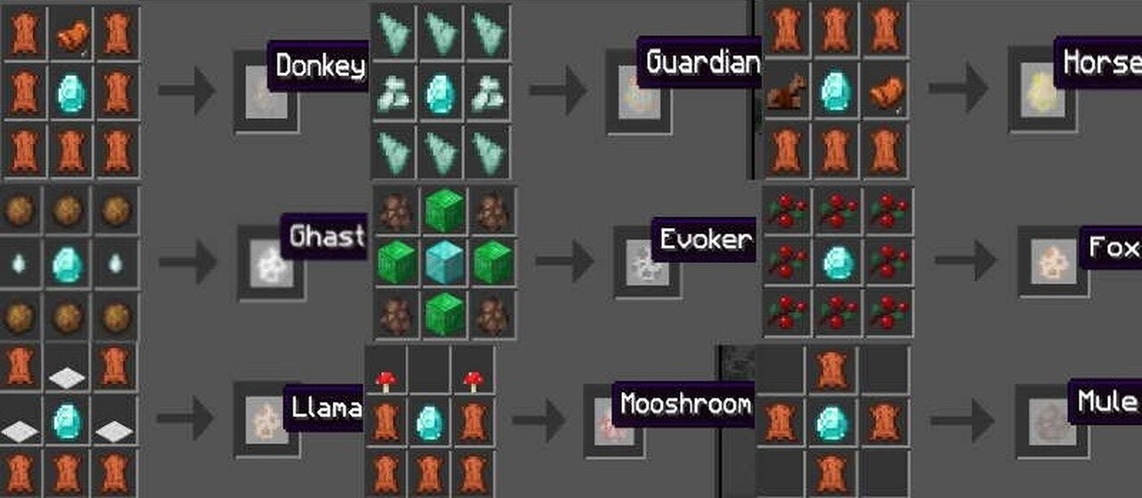 Craftable Eggs Minecraft Data Pack