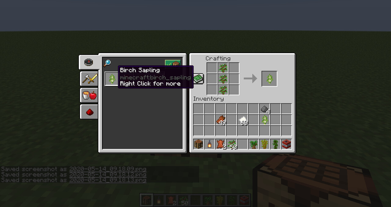 Sapling Conversion Minecraft Data Pack