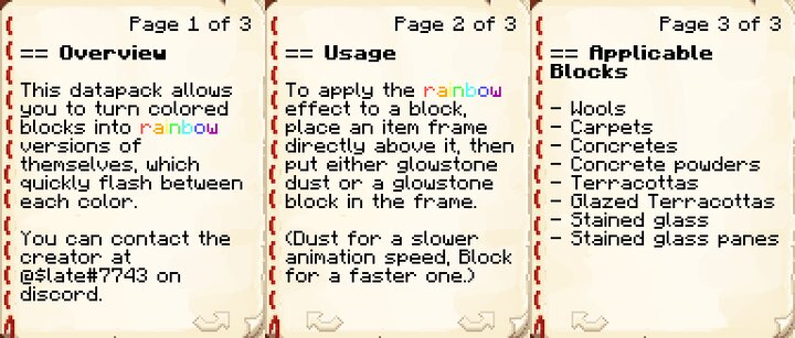 Animated Rainbow Blocks [Datapack] Minecraft Data Pack