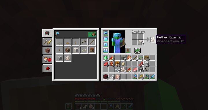 quartz block to quartz Minecraft Data Pack
