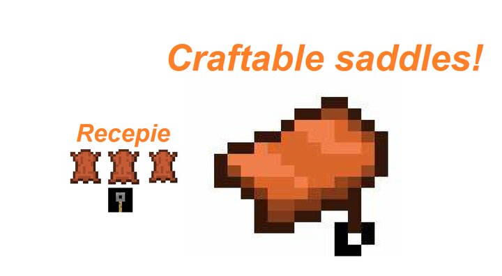 Craftable saddles! Minecraft Data Pack