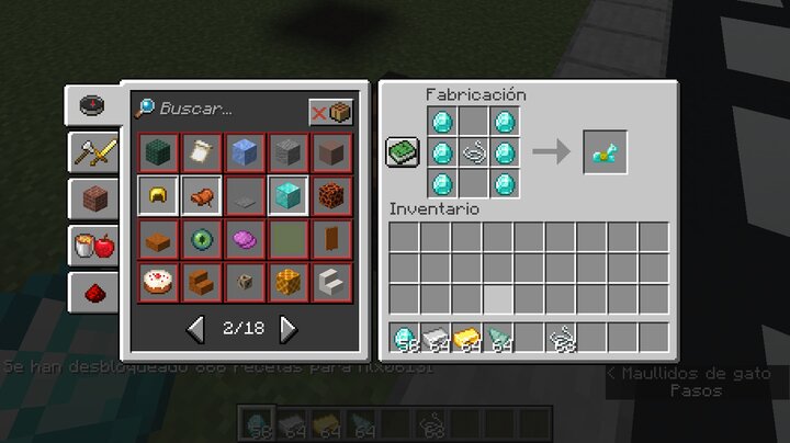 New crafting recipes Minecraft Data Pack