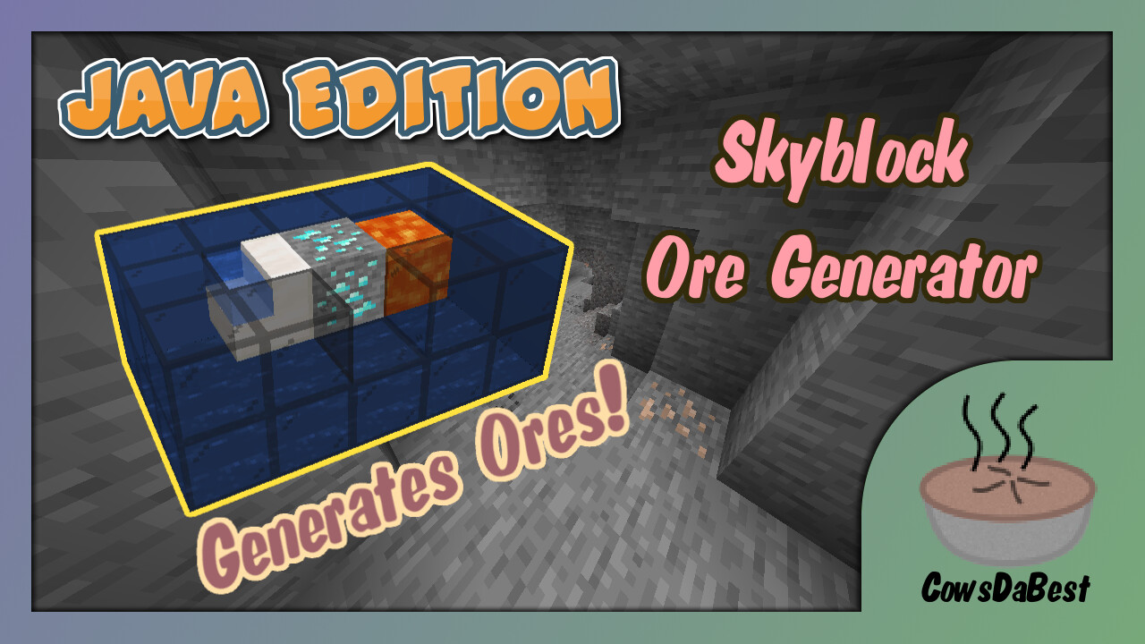 Skyblock Ore Generator In Vanilla Minecraft! [1.13-1.16] Minecraft Data ...