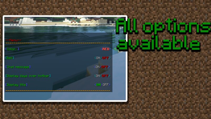 Day Counter Minecraft Data Pack