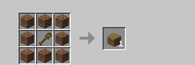 Craftable dirt path Minecraft Data Pack