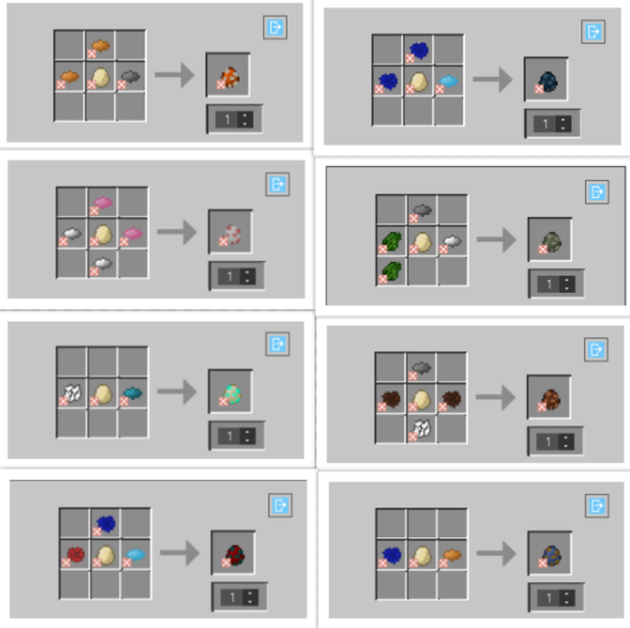 All Spawn Eggs Recipe (Special Edition contains all spawn eggs ...