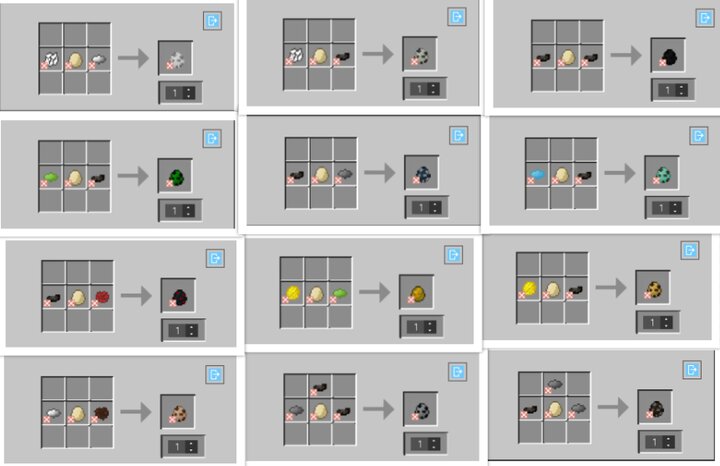 All Spawn Eggs Recipe (Special Edition contains all spawn eggs ...