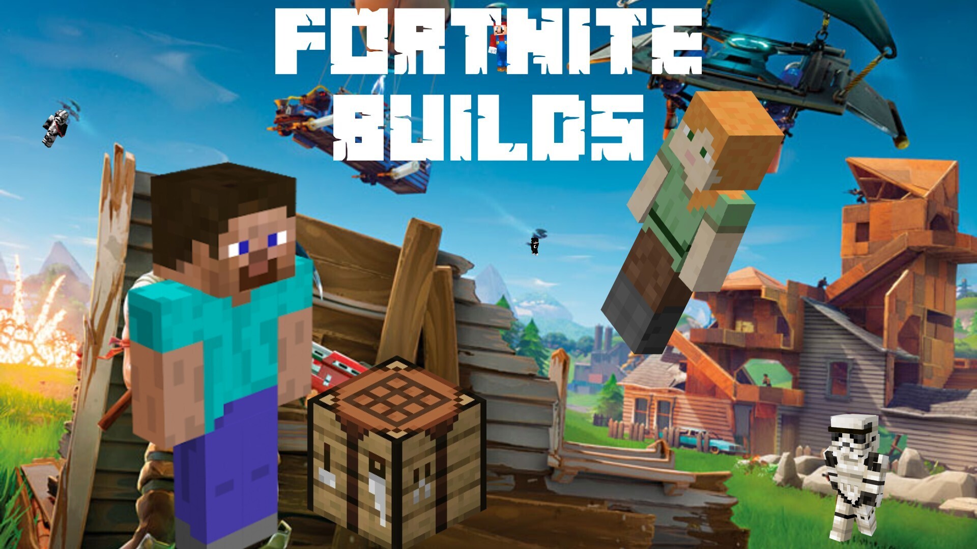 Fortnite Builds! - 1.17 (METAL, BRICK, AND PISTOL) Minecraft Data Pack