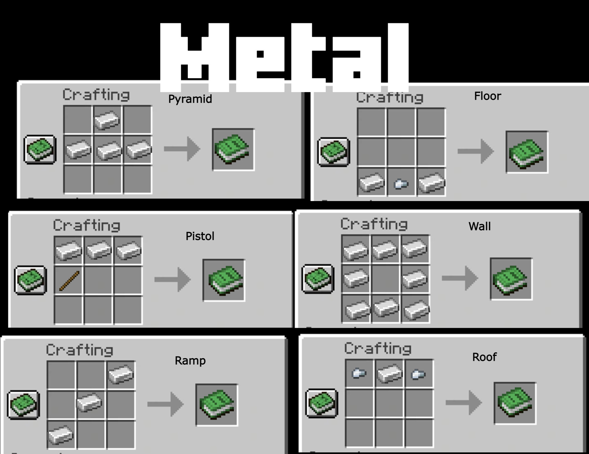 Fortnite Builds! - 1.17 (METAL, BRICK, AND PISTOL) Minecraft Data Pack