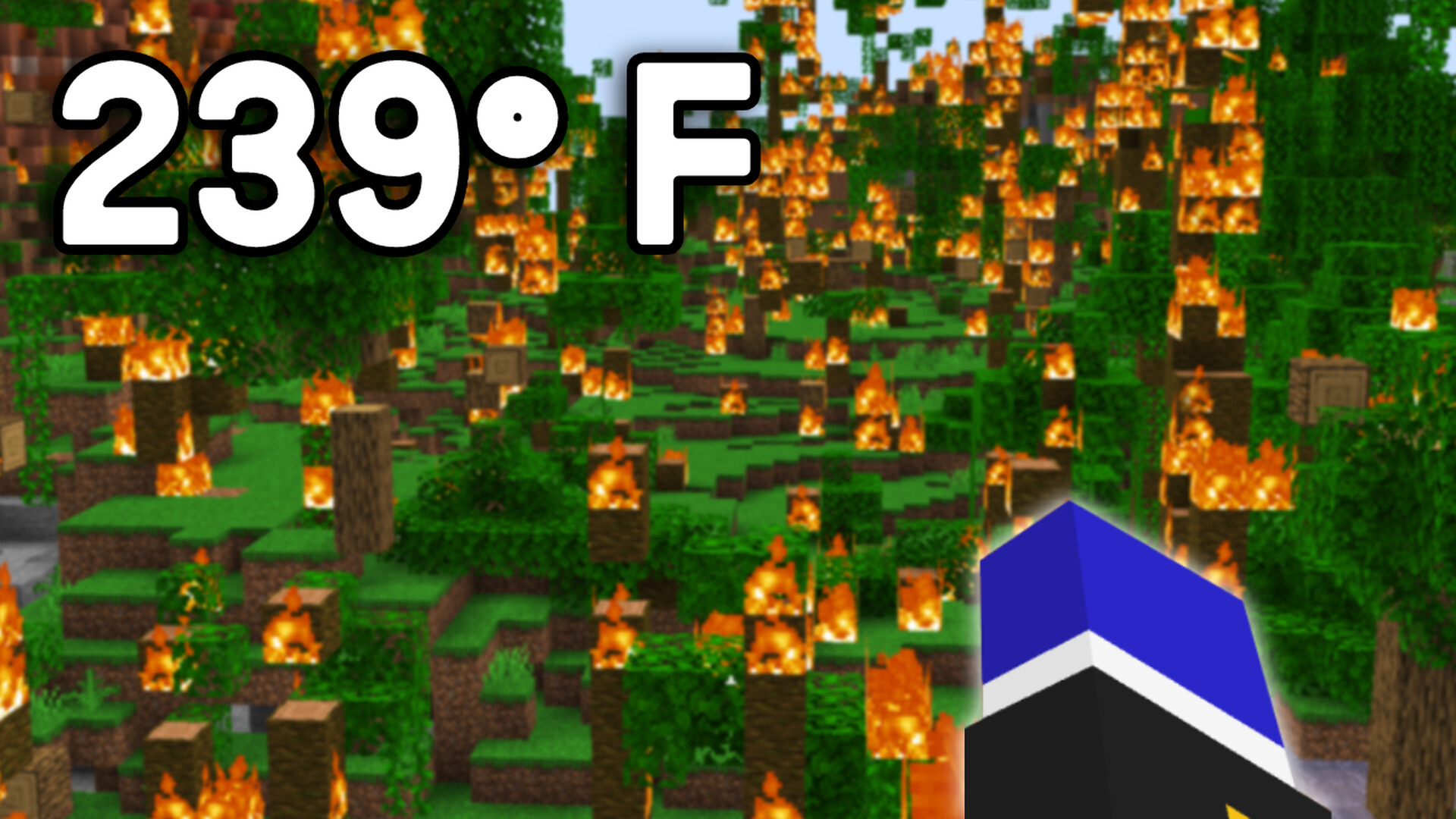 Minecraft, but the sun got much closer... [hot temperature] Minecraft ...