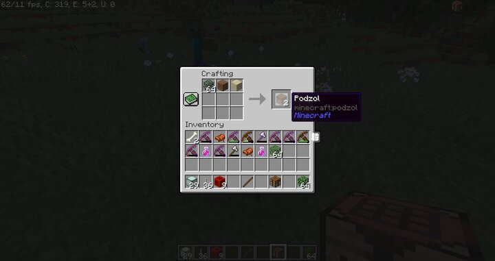 Craftable Podzol Minecraft Data Pack