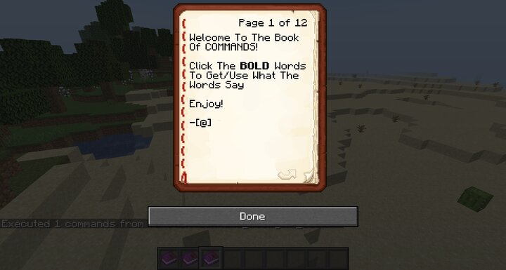 The Command Book Minecraft Data Pack