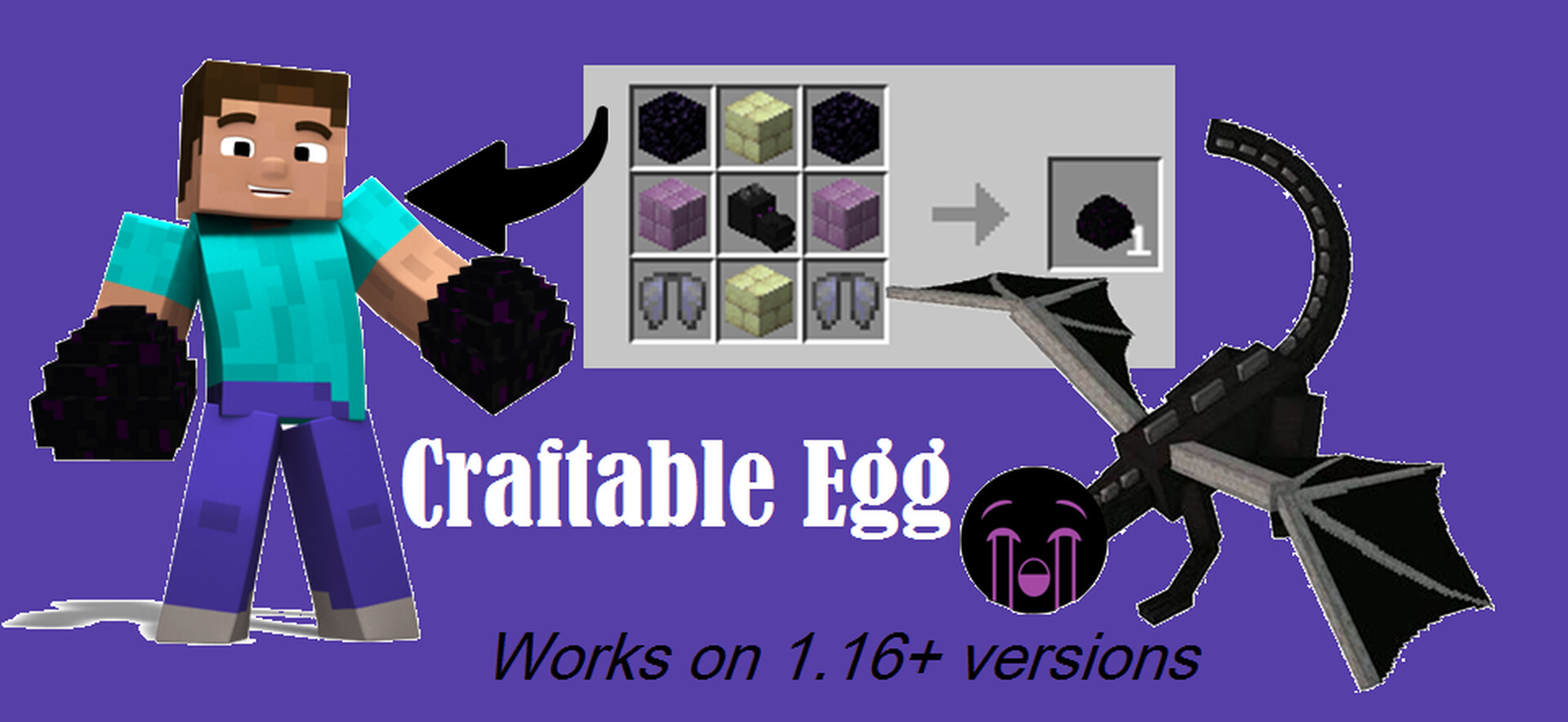 Craftable Dragon Egg!! (1.16+) Minecraft Data Pack
