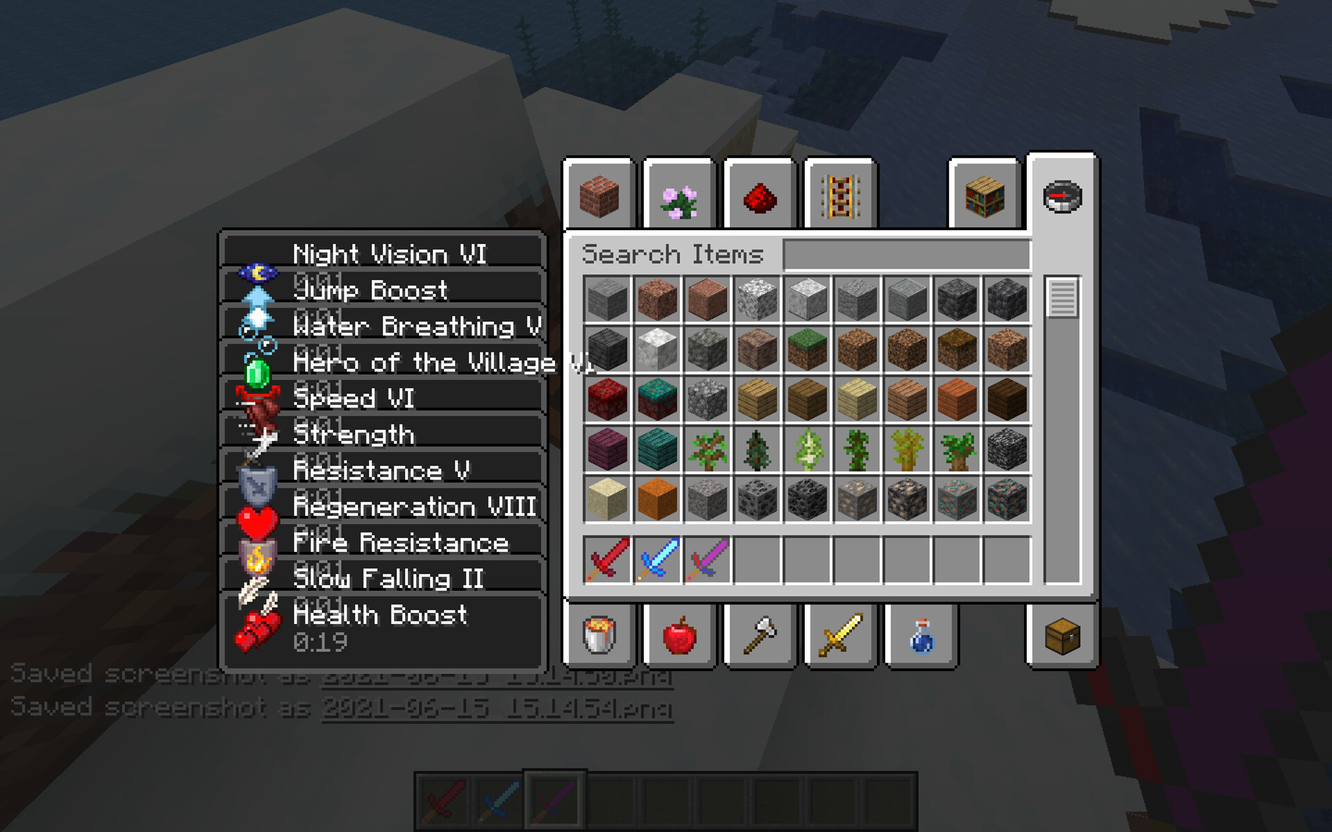 element a sword Minecraft Data Pack