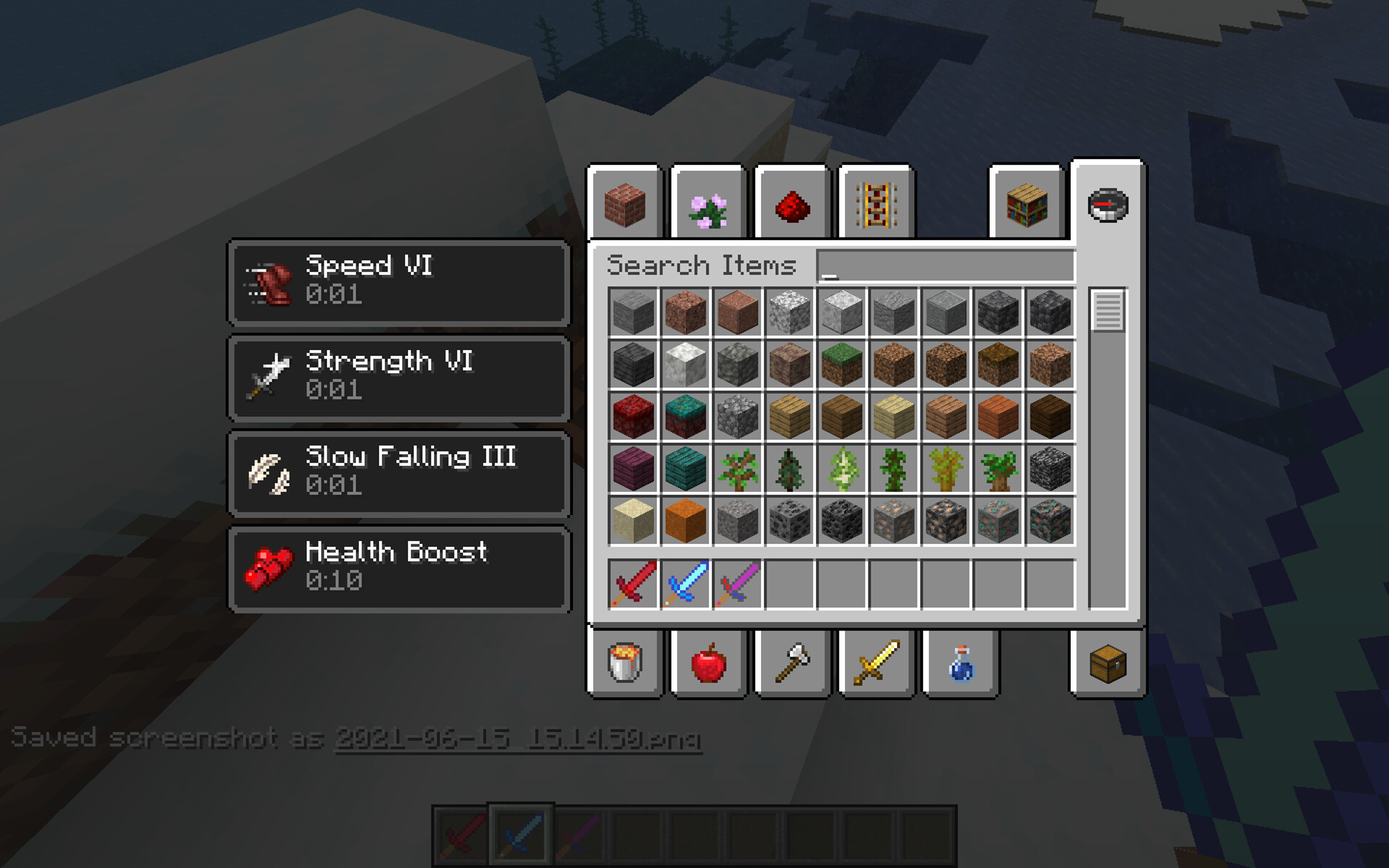 element a sword Minecraft Data Pack