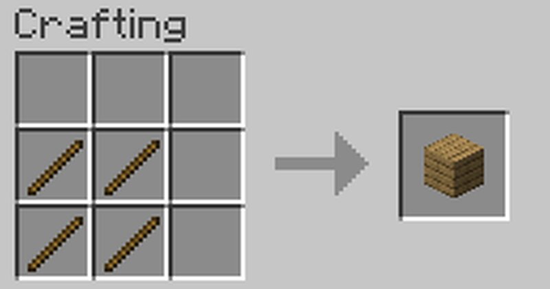Sticks To Plank Minecraft Data Pack