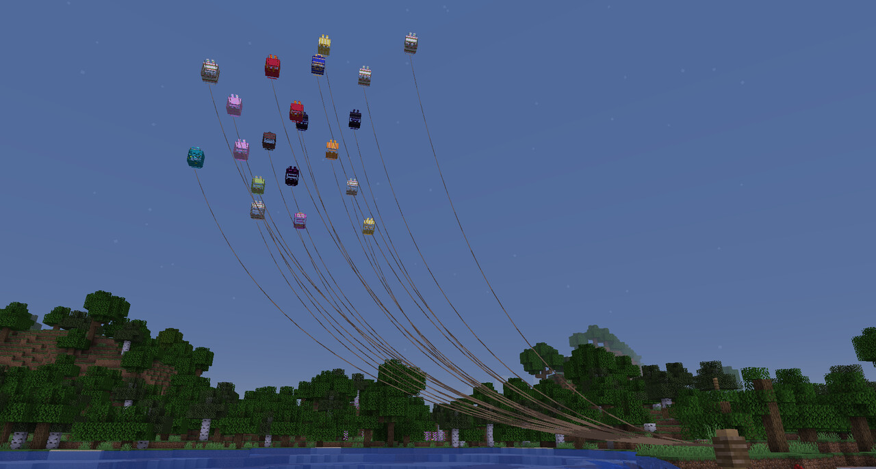 Cube Kites (no resource pack required!) Minecraft Data Pack