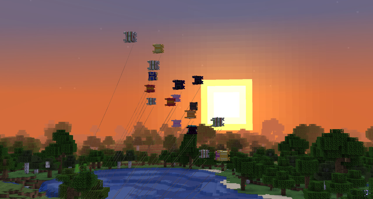 Cube Kites (no resource pack required!) Minecraft Data Pack