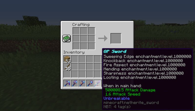 Crafting Any Tool Is OP Minecraft Data Pack