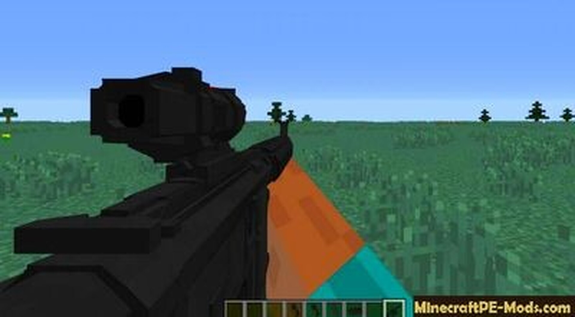 guns in minecraft!!! only works in (minecraft bedrock edition ...
