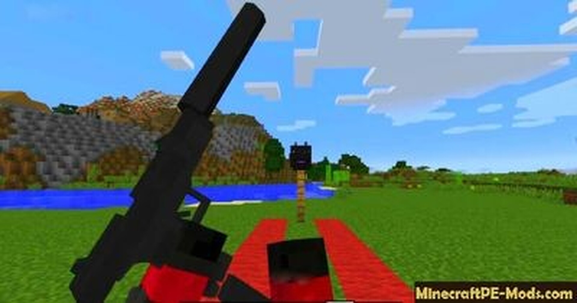 guns in minecraft!!! only works in (minecraft bedrock edition ...