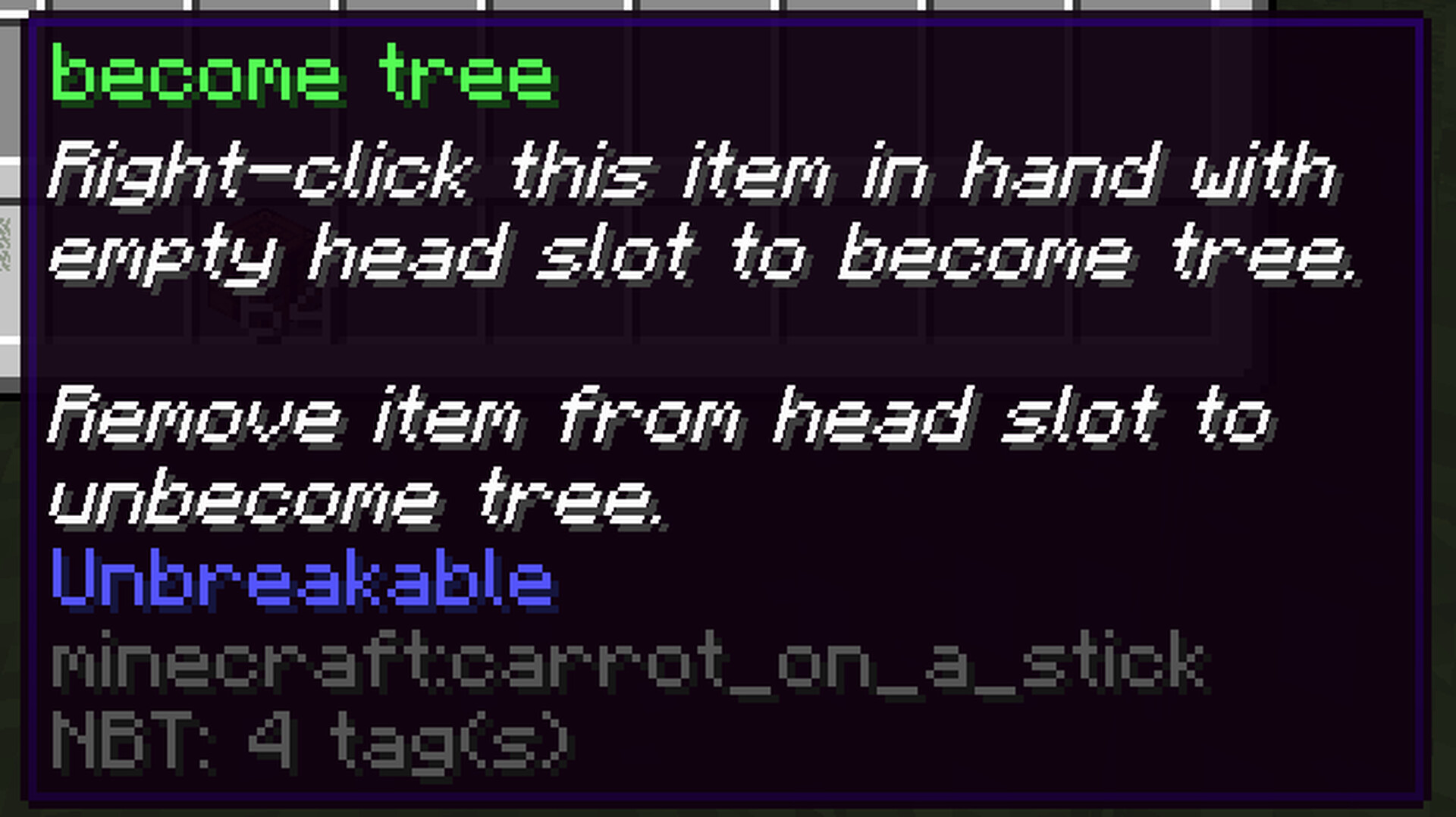 Become Tree - Like in Hermitcraft Season 8 Minecraft Data Pack
