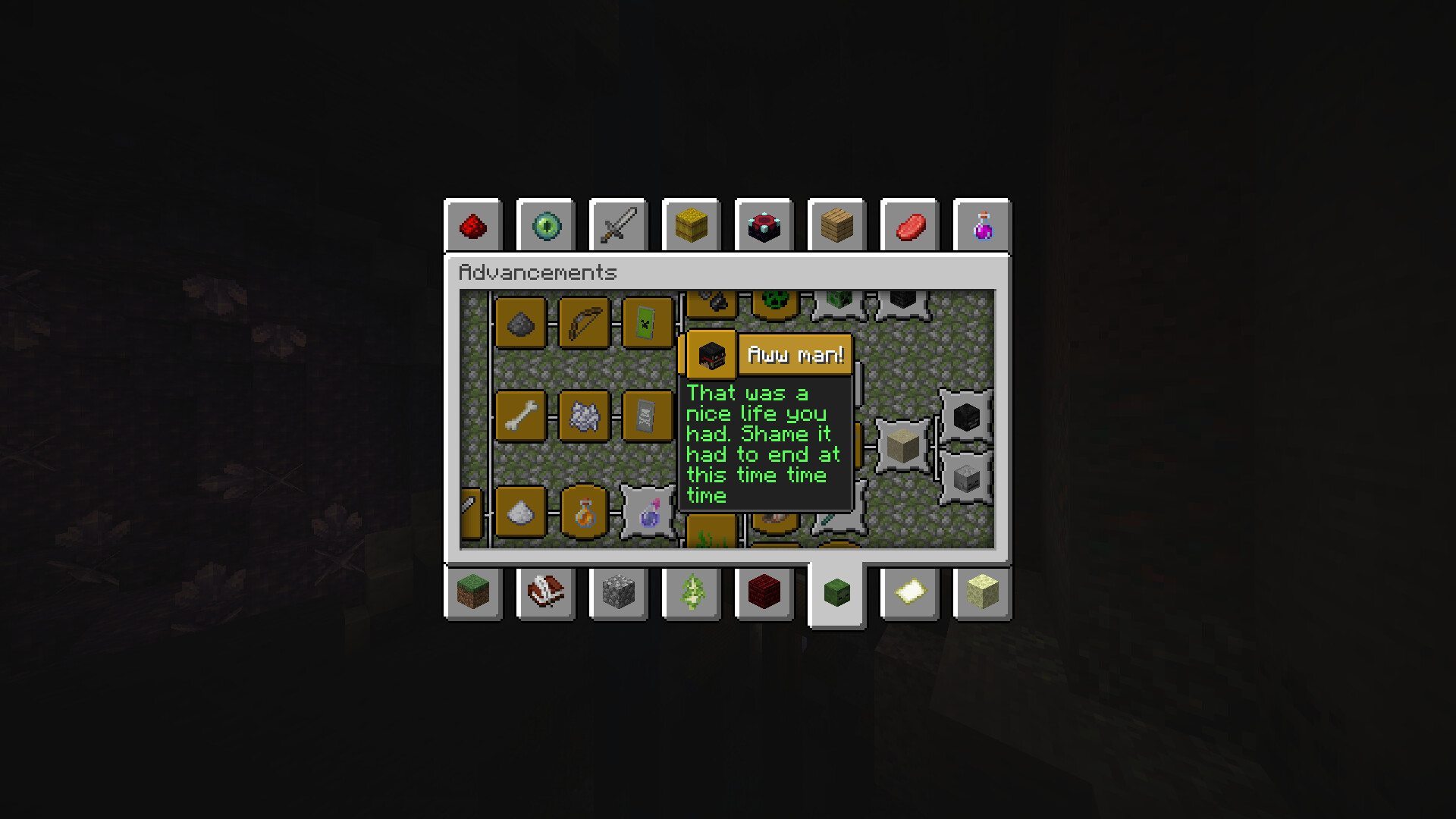 BlazeandCave's Advancements Pack Hardcore version Minecraft Data Pack