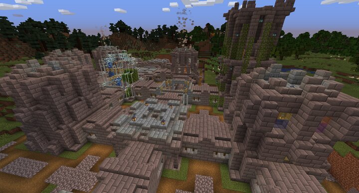 Castle Expansion for New in Town Datapack Minecraft Data Pack