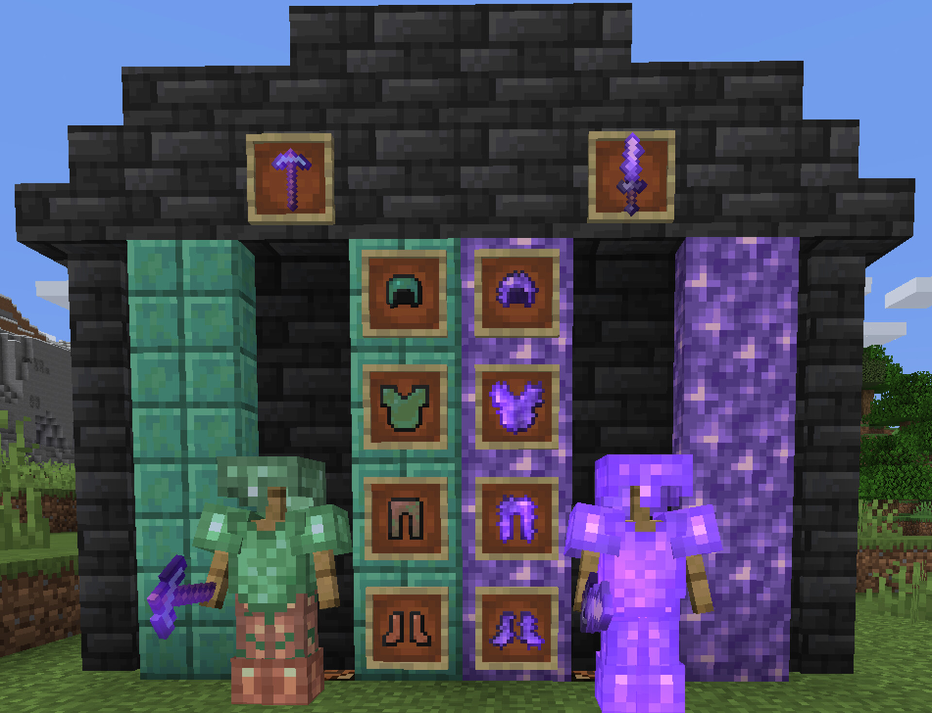Copper and Amethyst gear Minecraft Data Pack