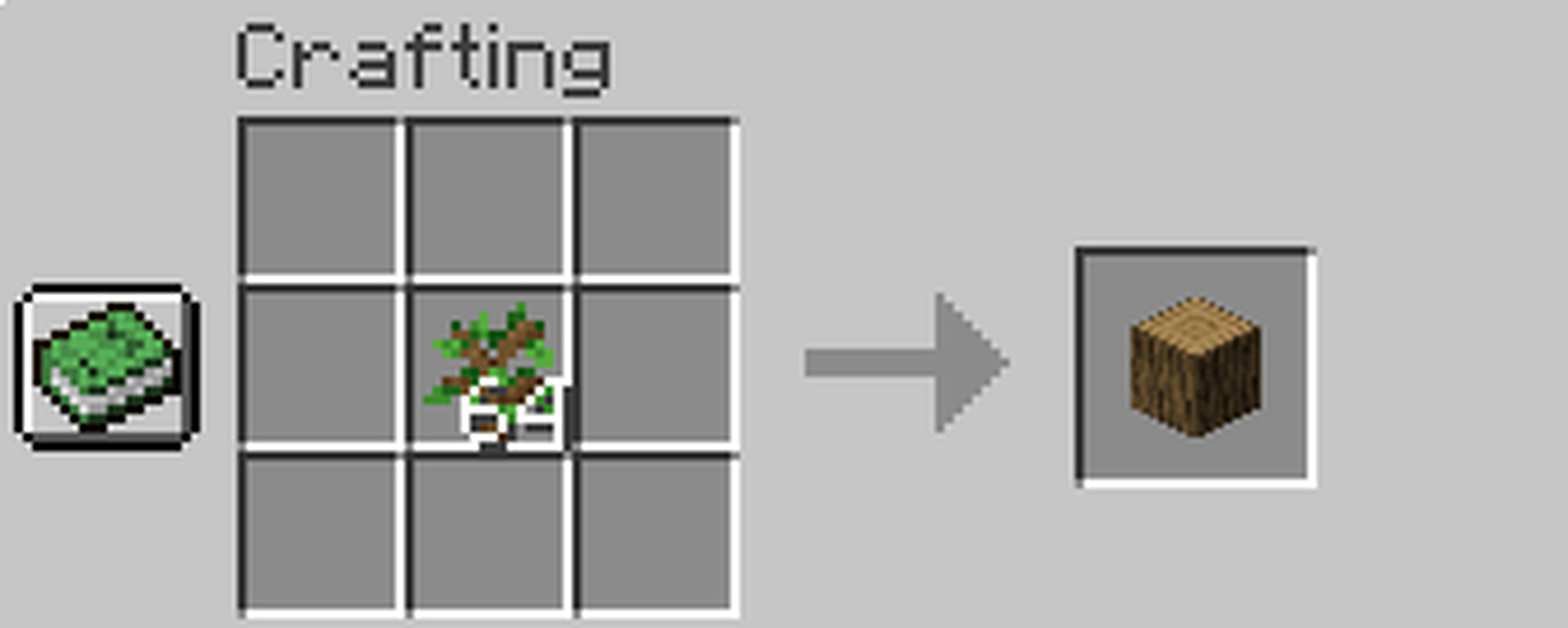 Sapling to Log Minecraft Data Pack