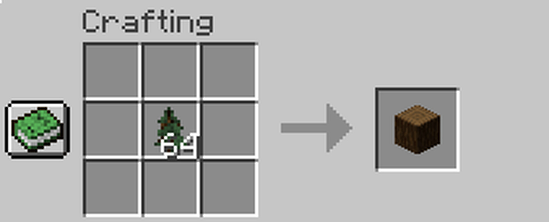 Sapling to Log Minecraft Data Pack