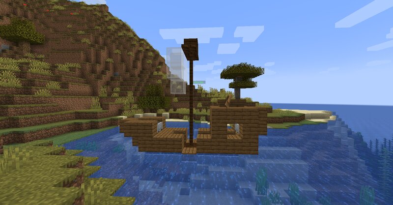 Working sailboat Minecraft Data Pack