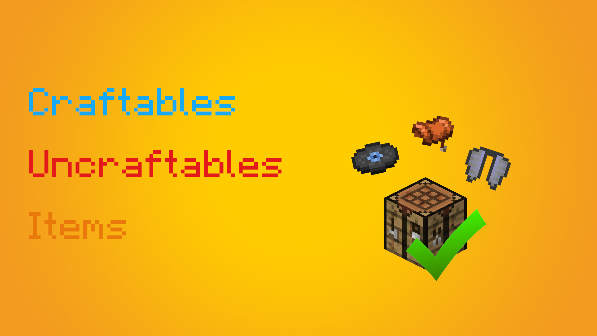 Craftable Uncraftable Items (Survival friendly) Minecraft Data Pack