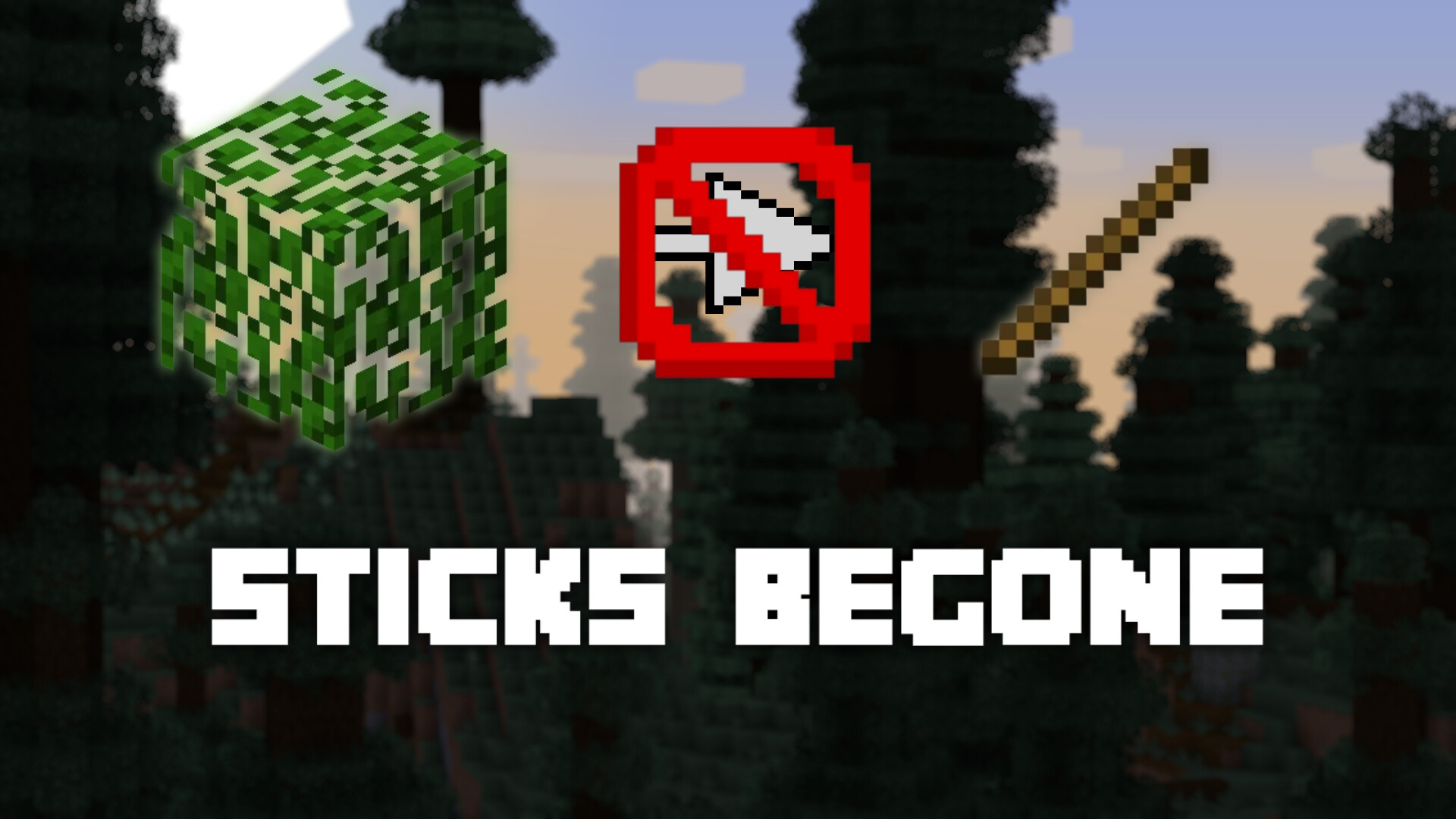No Stick Drops From Leaves! Minecraft Data Pack