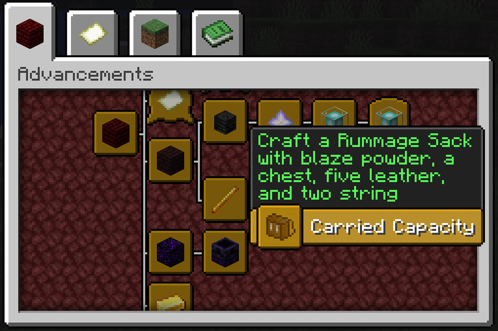 Rummage Sack - Balanced Portable Storage! Minecraft Data Pack