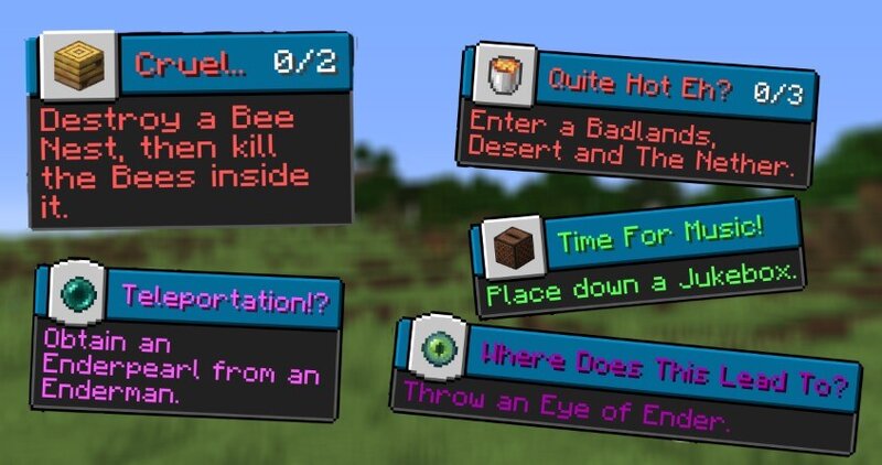 Custom Advancements - Extra Advancements! Minecraft Data Pack