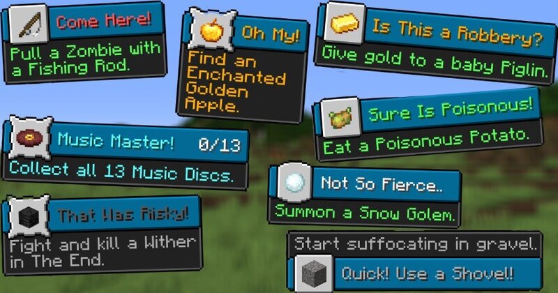 Custom Advancements - Extra Advancements! Minecraft Data Pack