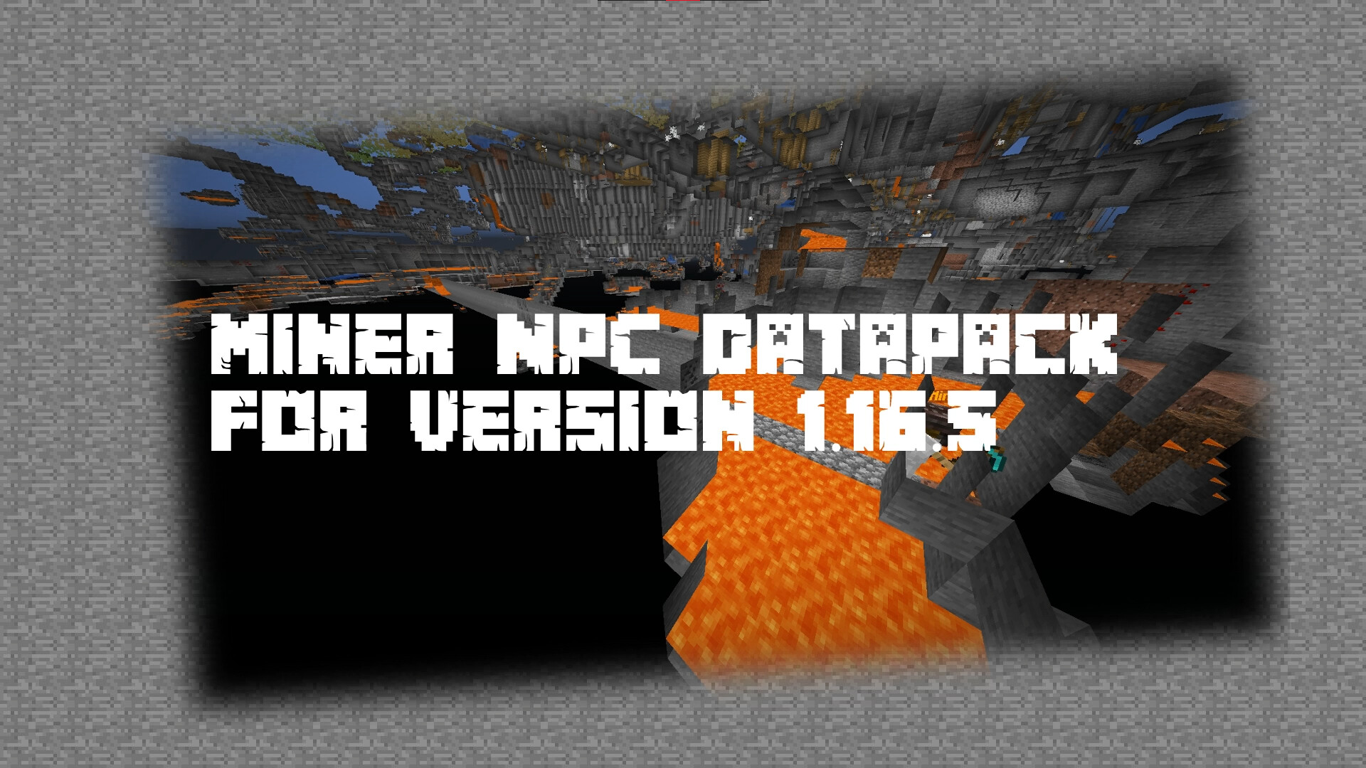 NPC Miner AFK Mining Minecraft Data Pack