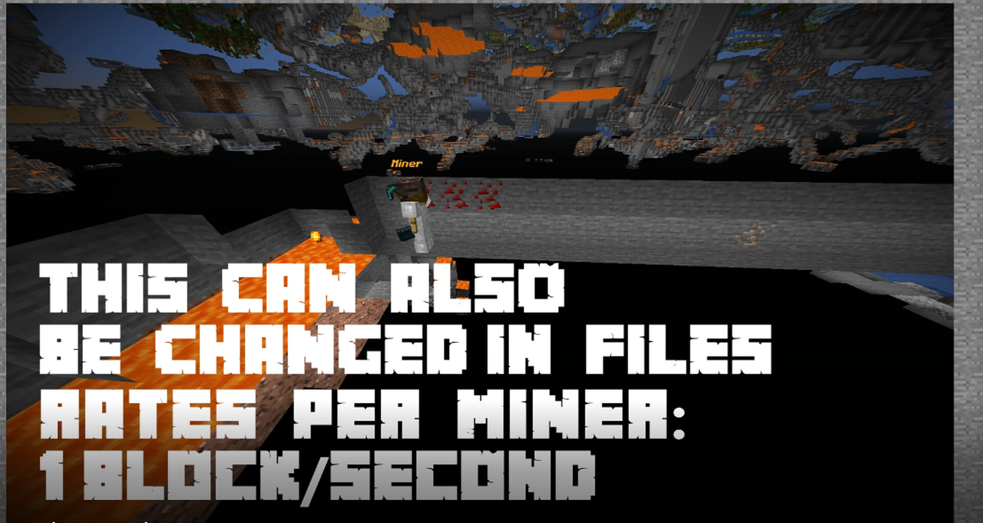 NPC Miner AFK Mining Minecraft Data Pack