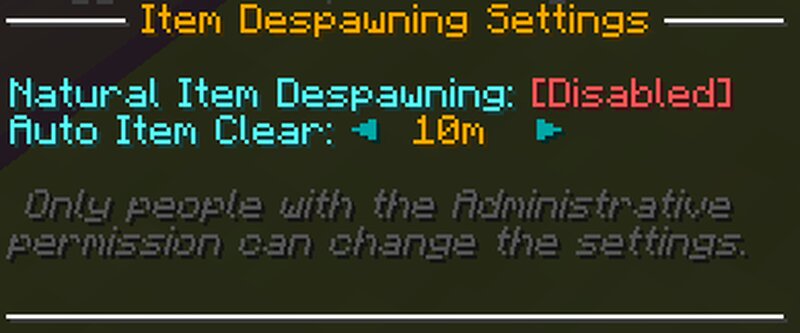 Item Despawning Manager Minecraft Data Pack