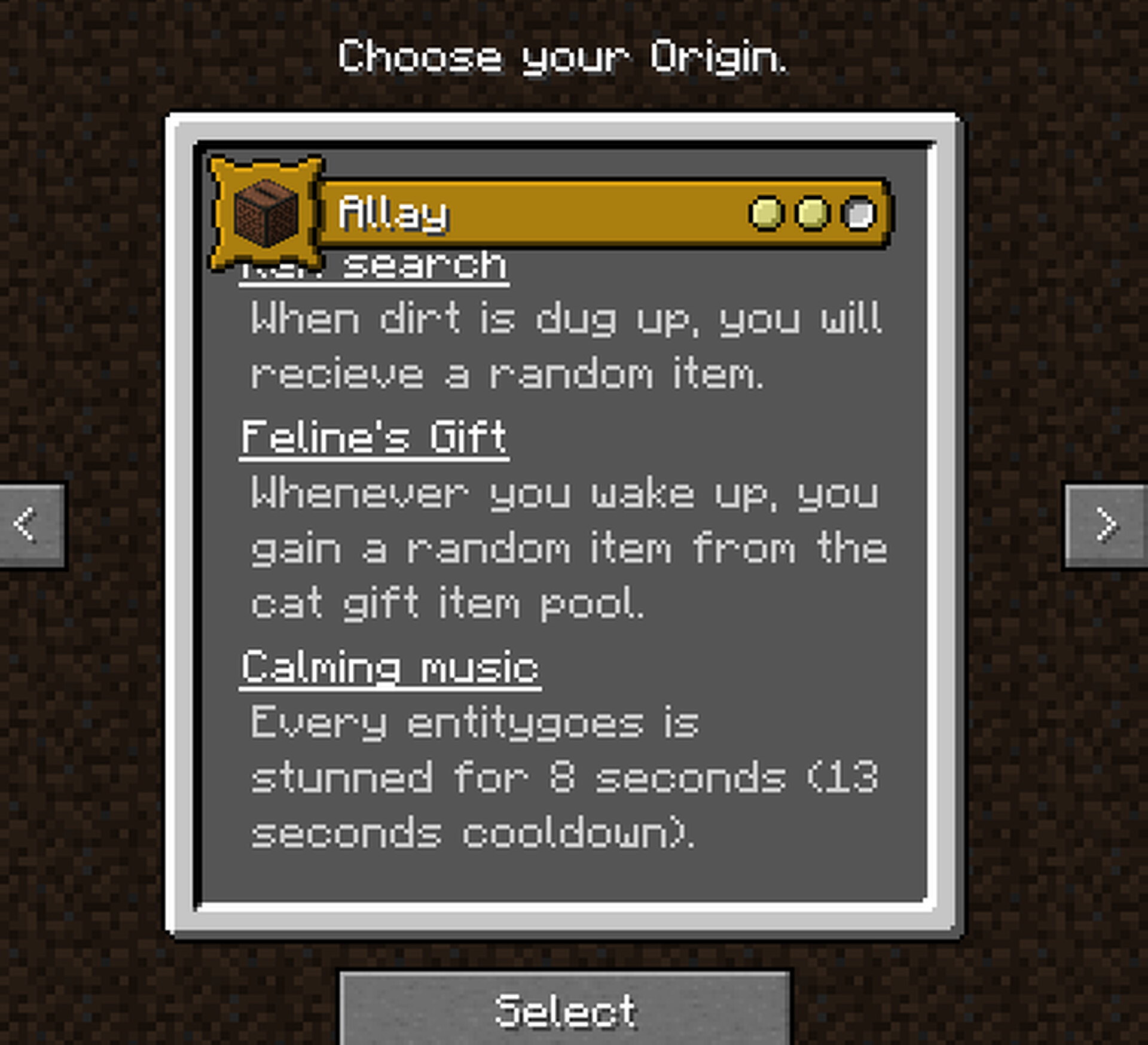 Allay Origin Minecraft Data Pack